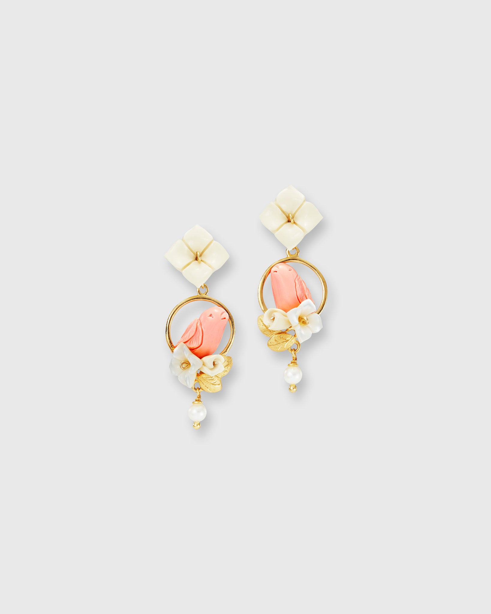 Chick Earrings in Gold/White/Pink | Shop Ann Mashburn