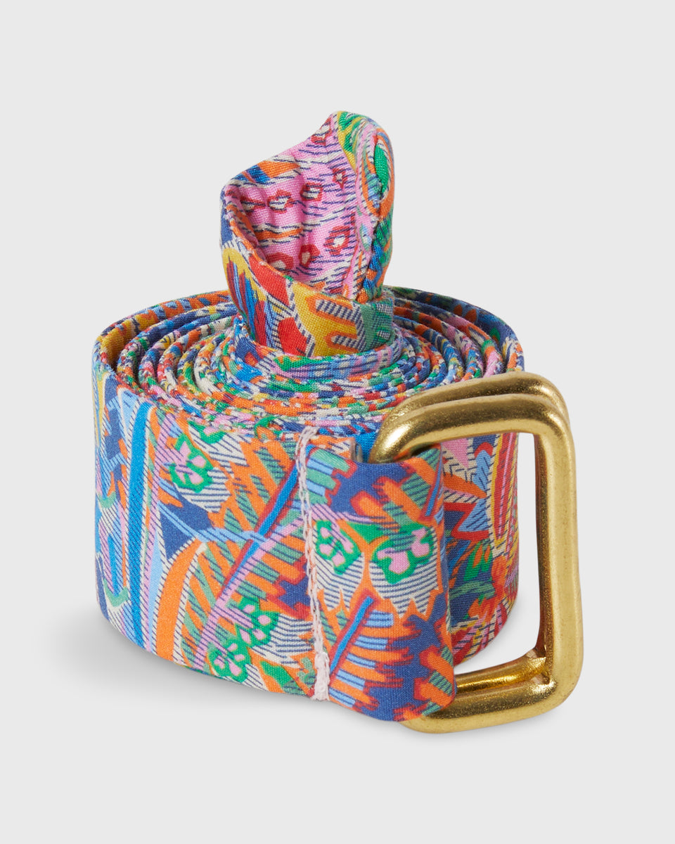 D-Ring Belt in Blue Adelphi Voyage Liberty Print | Shop Sid Mashburn