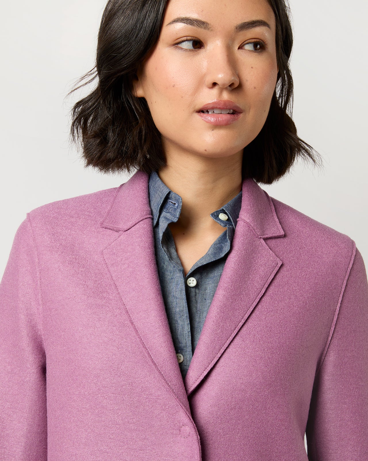 Cocoon Coat in Mulberry | Shop Ann Mashburn