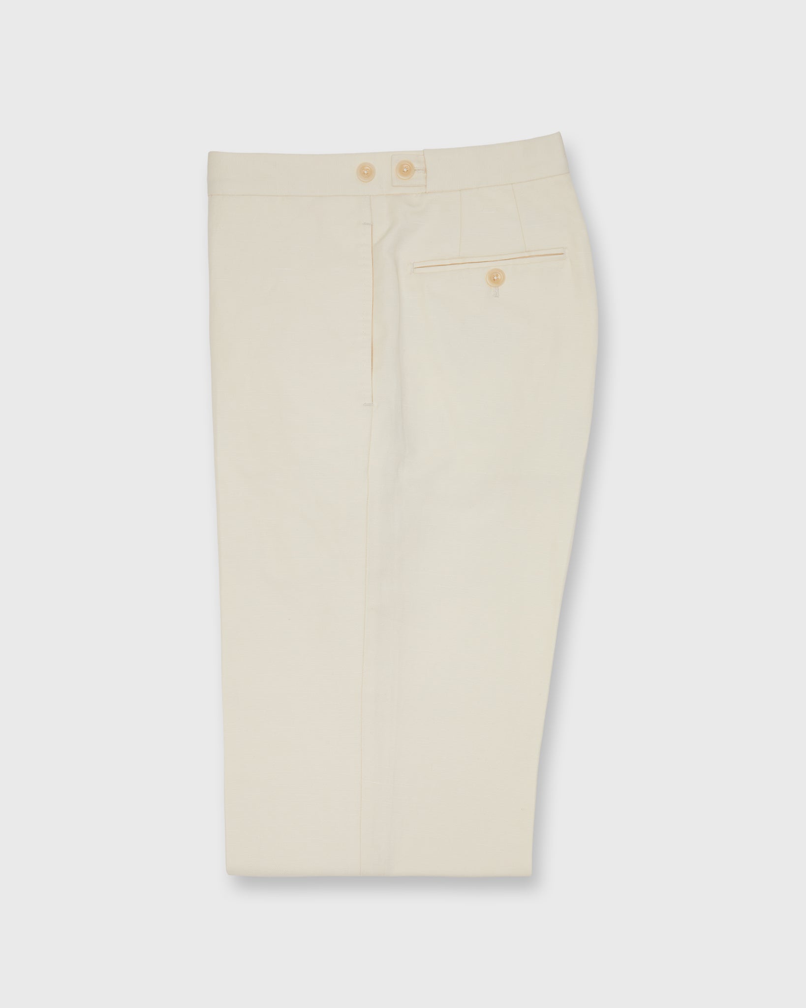 Side-Tab Dress Trouser in Ivory Canvas | Shop Sid Mashburn