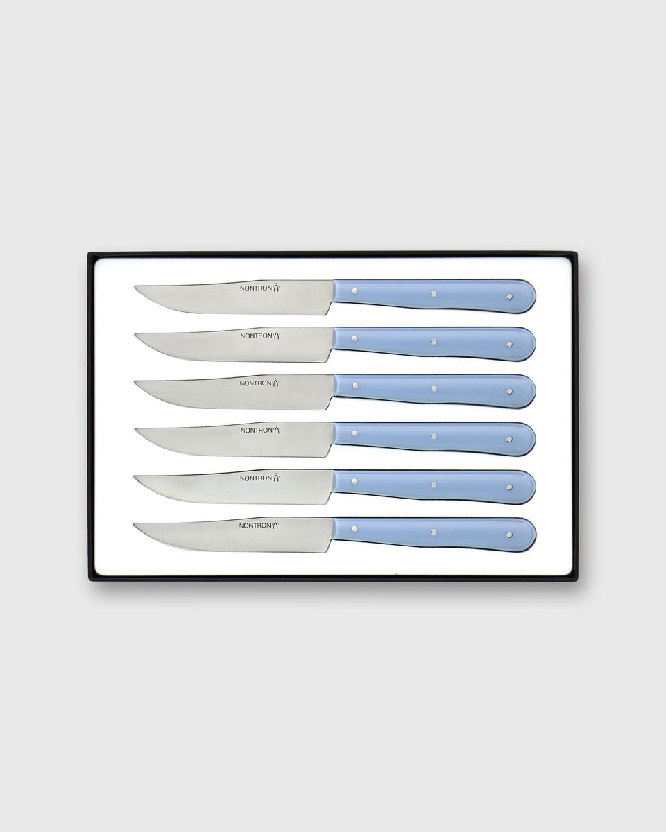 Steak Knives (Set of 6) in Acrylic Sky Blue | Shop Mashburn