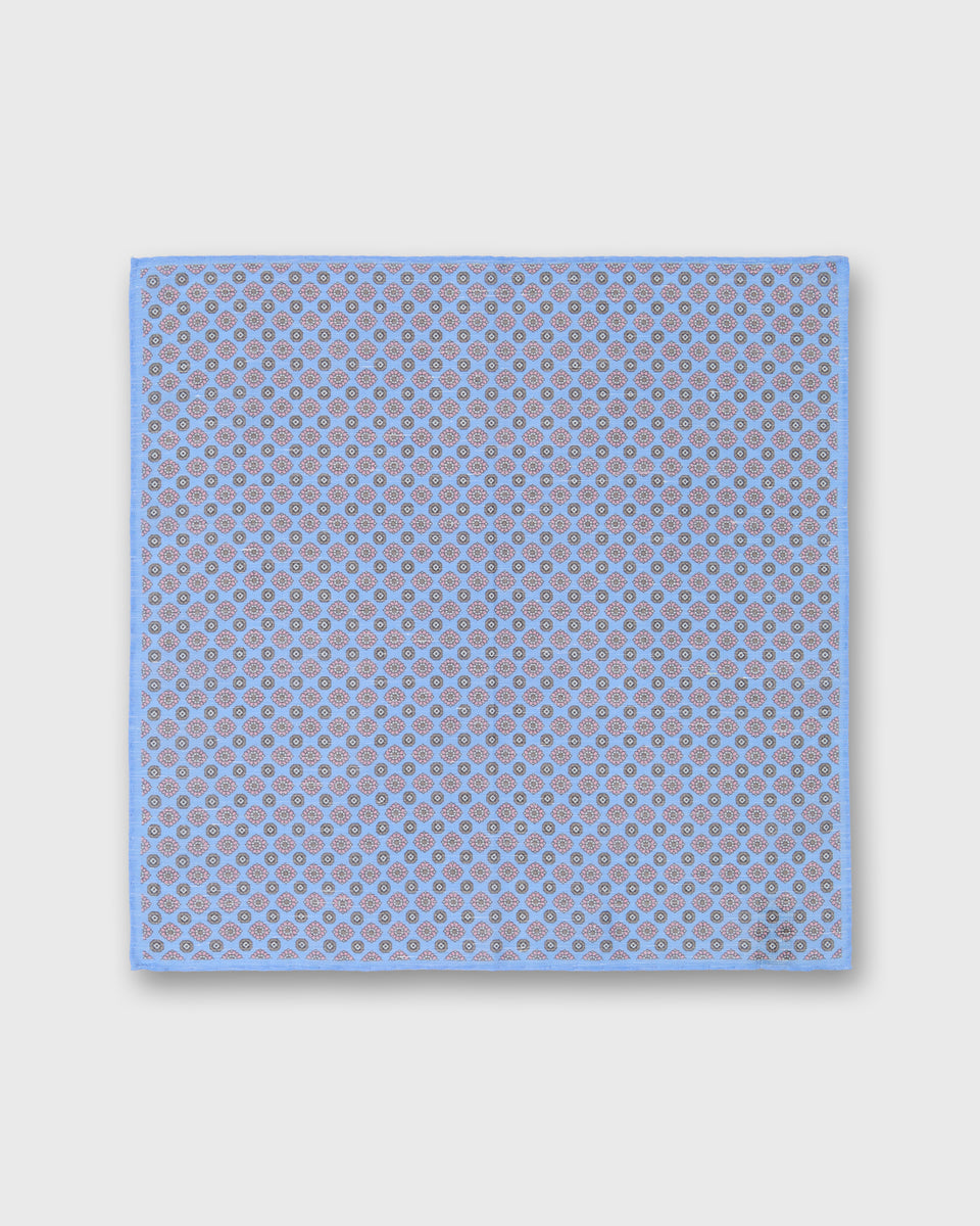 Cotolino Print Pocket Square in Periwinkle/Pink/Smoke Foulard | Shop ...