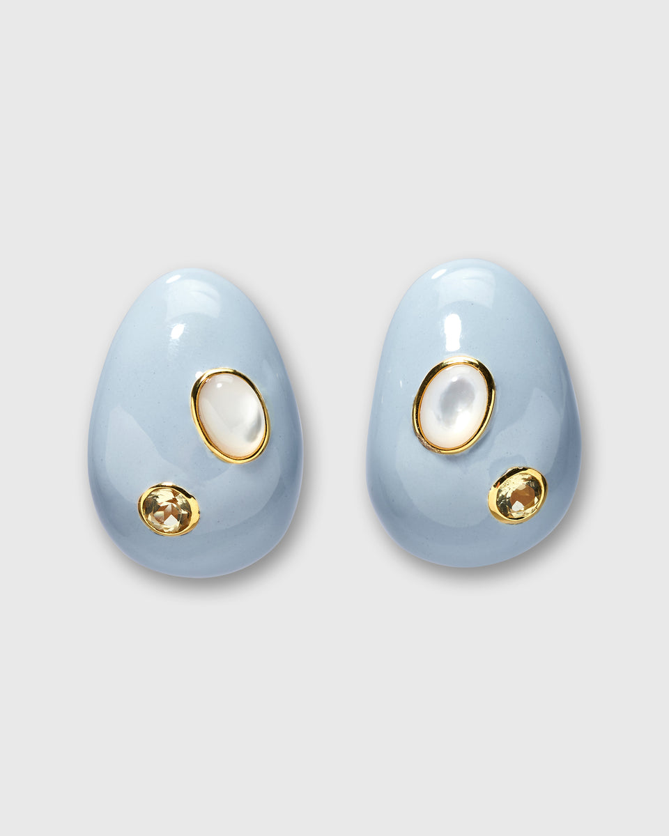 Mini Arp Earrings in Studded Mist | Shop Ann Mashburn