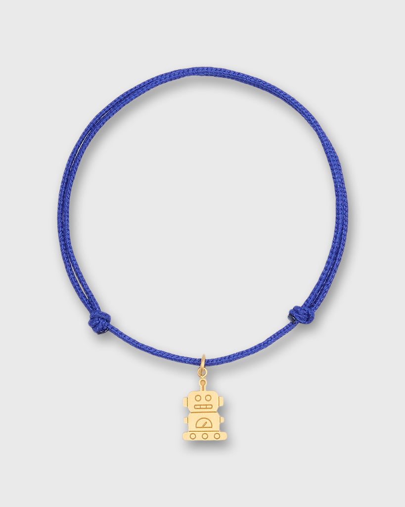 Robot Charm Bracelet in Gold/Assorted Color Cord | Shop Ann Mashburn