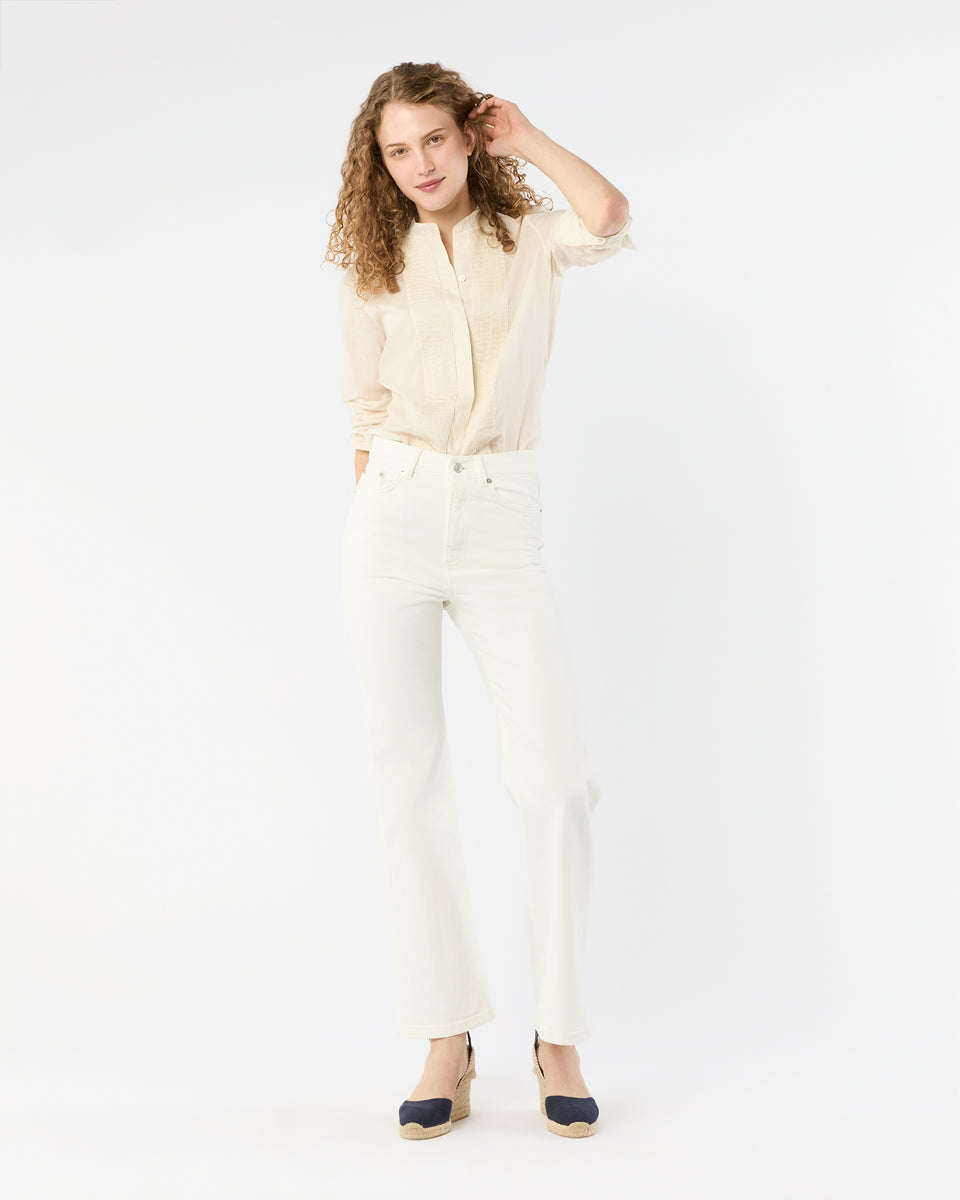 Pyramid Jeans in Natural White | Shop Ann Mashburn