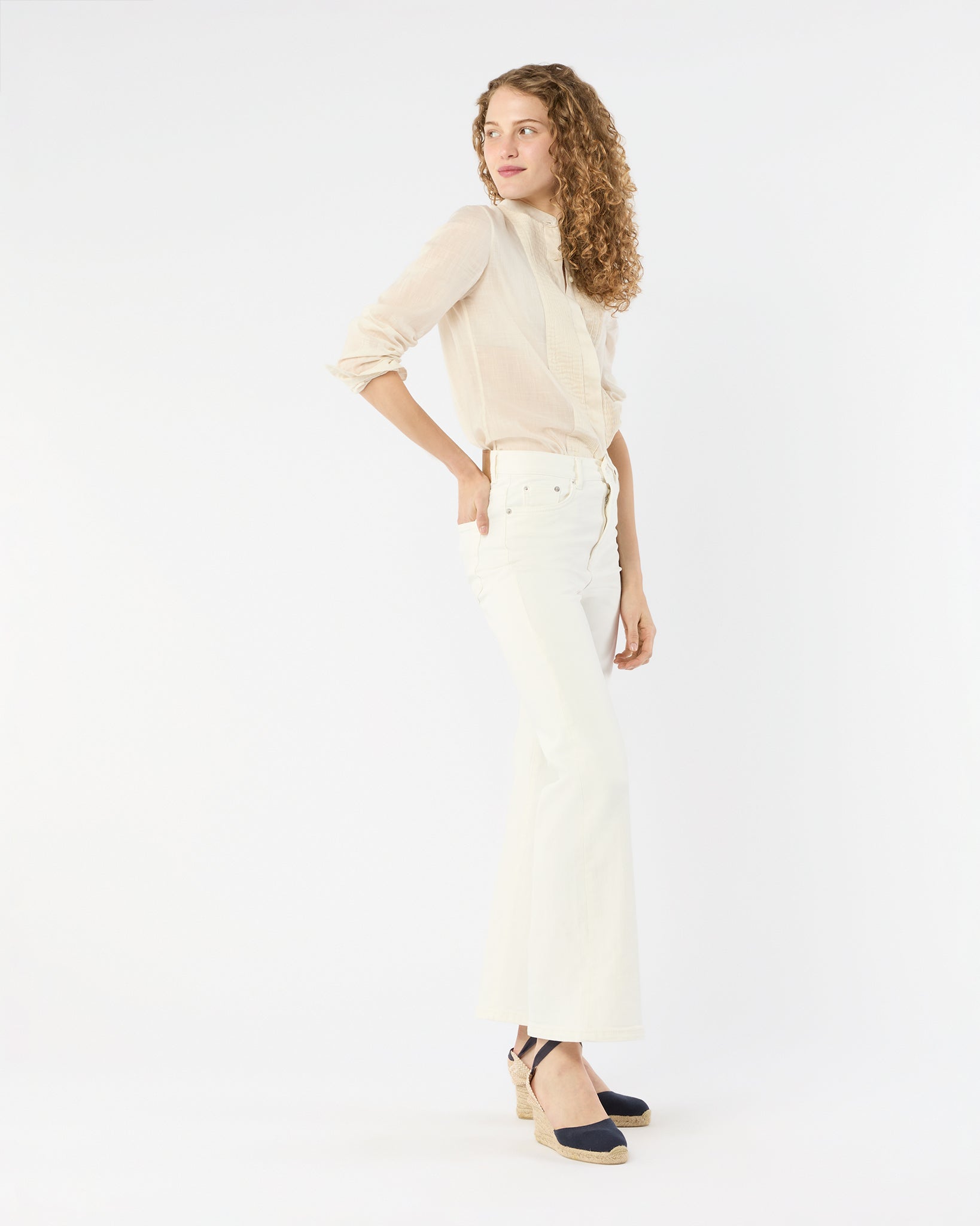 Pyramid Jeans in Natural White | Shop Ann Mashburn