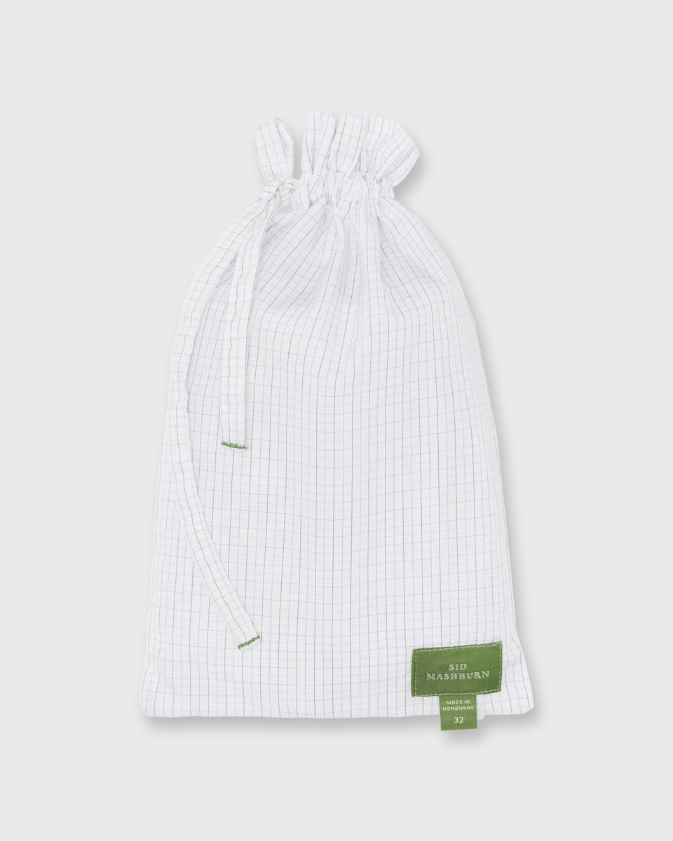 Button-Front Boxer Short in Peri/Green Green Graph Check | Sid Mashburn ...