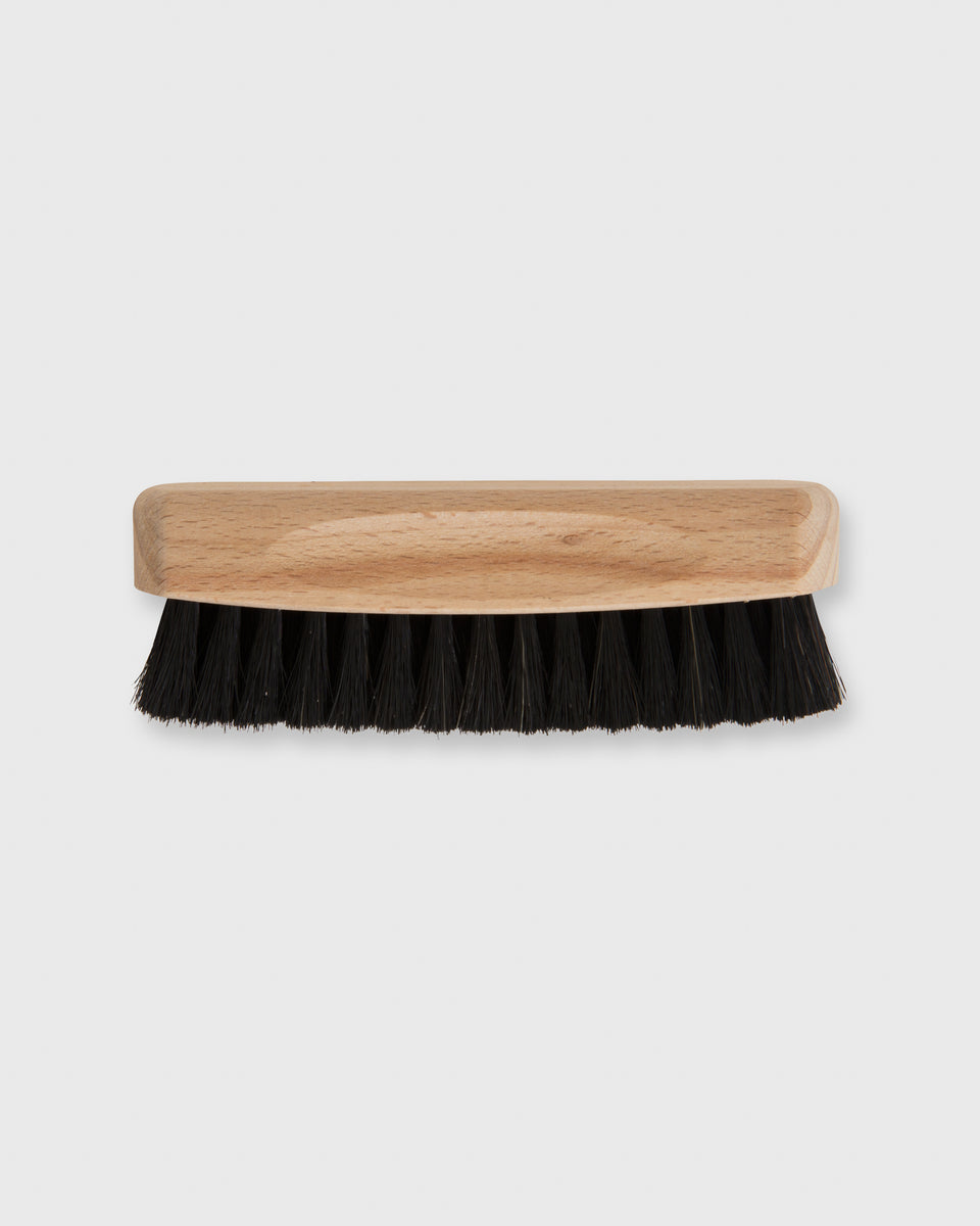 Shoe Shine Brush in Untreated Beechwood/Black Bristles | Shop Sid Mashburn