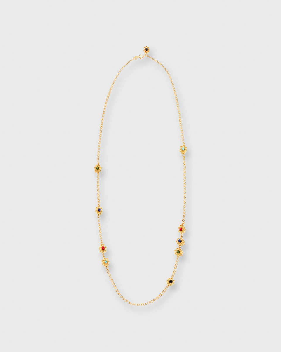 Long Daisy Chain Necklace in Gold/Multi | Shop Ann Mashburn