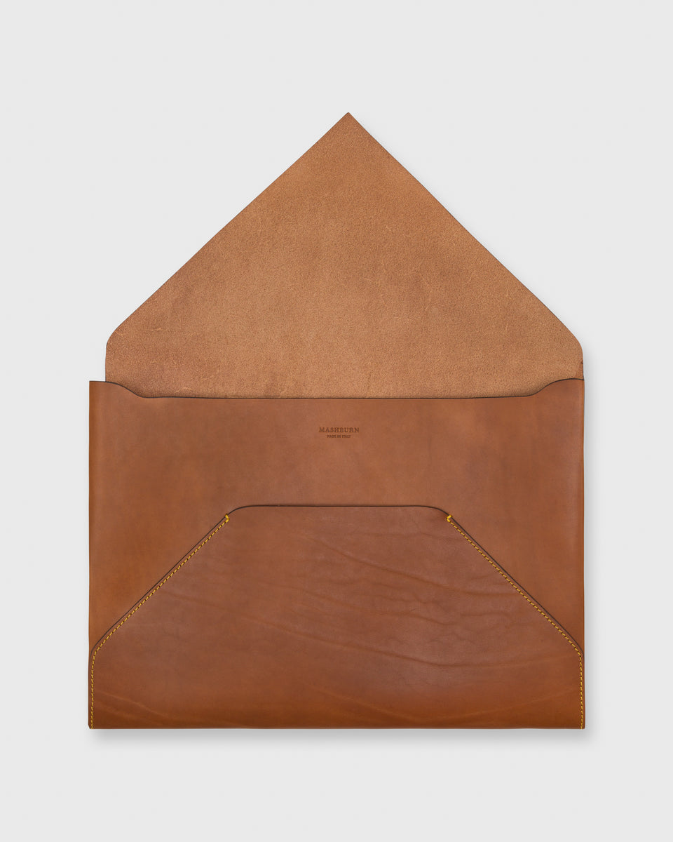 Laptop Case in Tan Leather | Shop Sid Mashburn